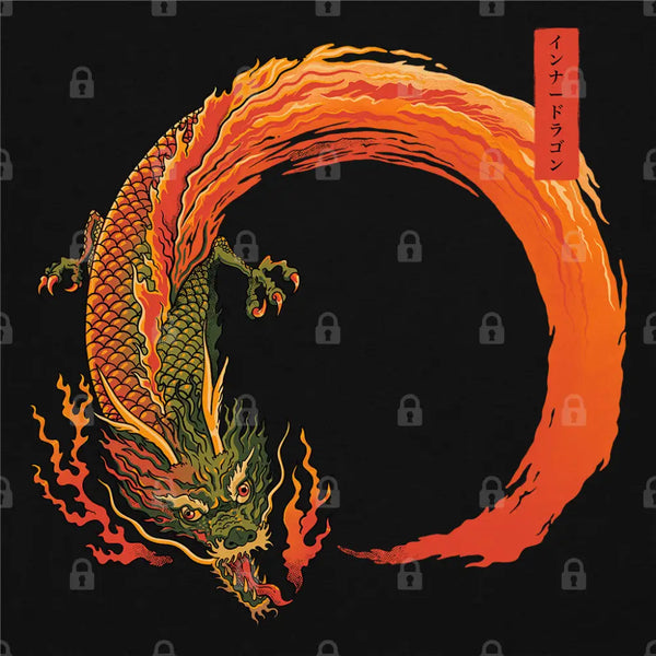 Enso Dragon Fire T-Shirt | Japanese Art T-Shirts Australia - Limitee ...